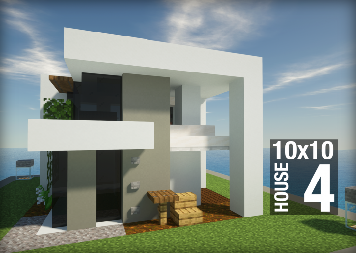10x10 Contemporary house 4 Minecraft Map