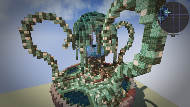 Flying Guardian Temple Minecraft Map