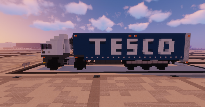 1.5:1 Scale Mercedes-Benz EUROPEAN Tesco Trucks Minecraft Map