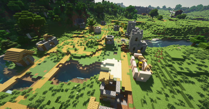 My first minecraft village. Minecraft Map