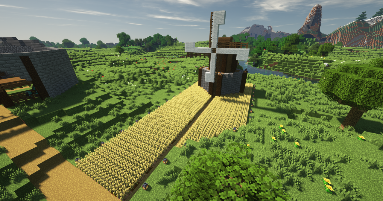 My first minecraft village. Minecraft Map