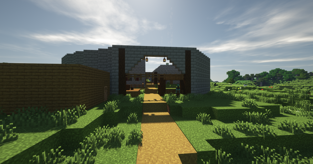 My first minecraft village. Minecraft Map