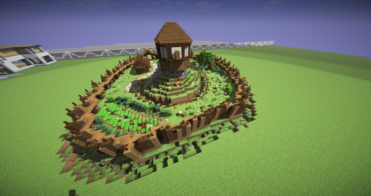 Motte and Bailey style castle Minecraft Map