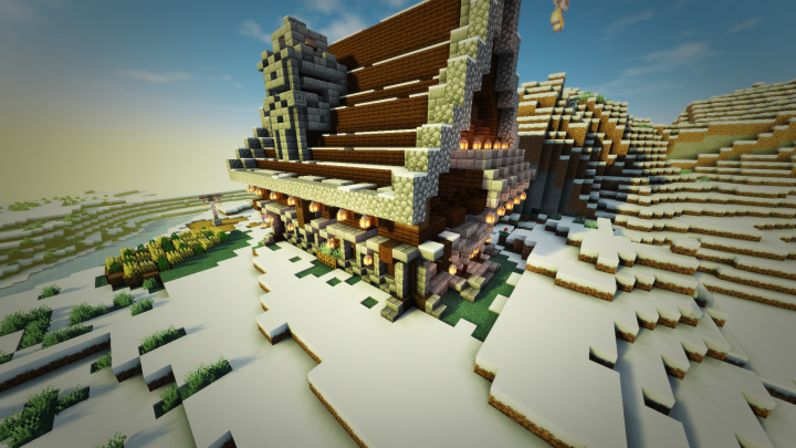 Medieval Cottage + Temple Entrance Minecraft Map