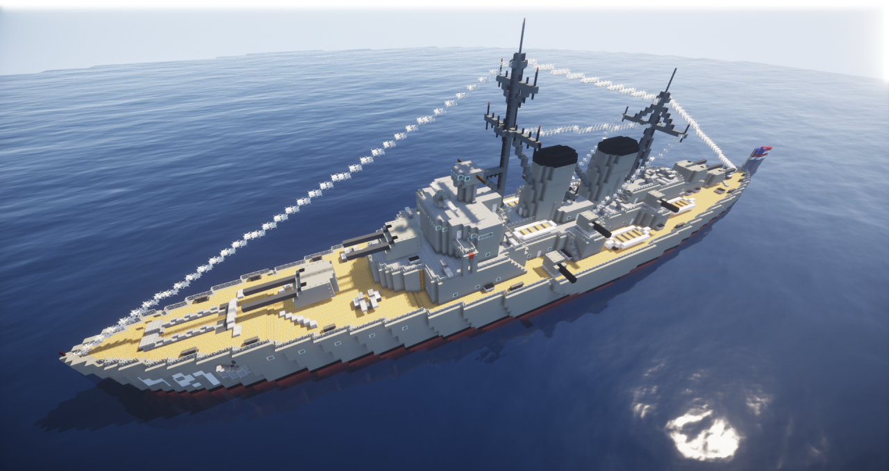 WW2 Light Cruiser | DOWNLOAD Minecraft Map