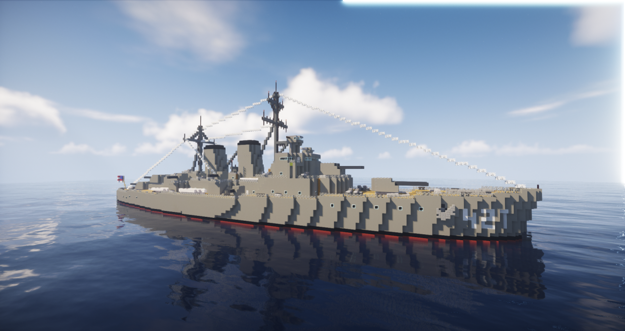 WW2 Light Cruiser | DOWNLOAD Minecraft Map