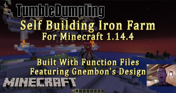 Self Building Iron Farm for Minecraft 1.14.4 (Uses Function Files ...