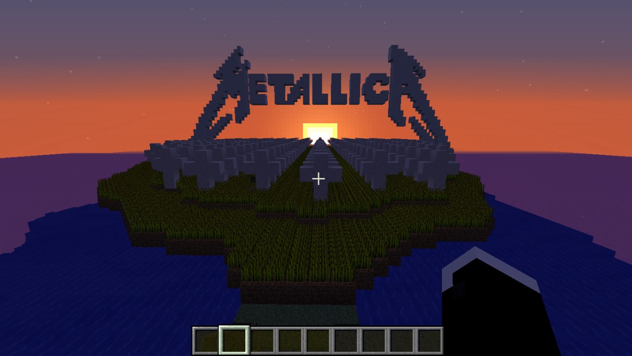 Metallica Island Master Of Puppets Album Cover Art Minecraft Map