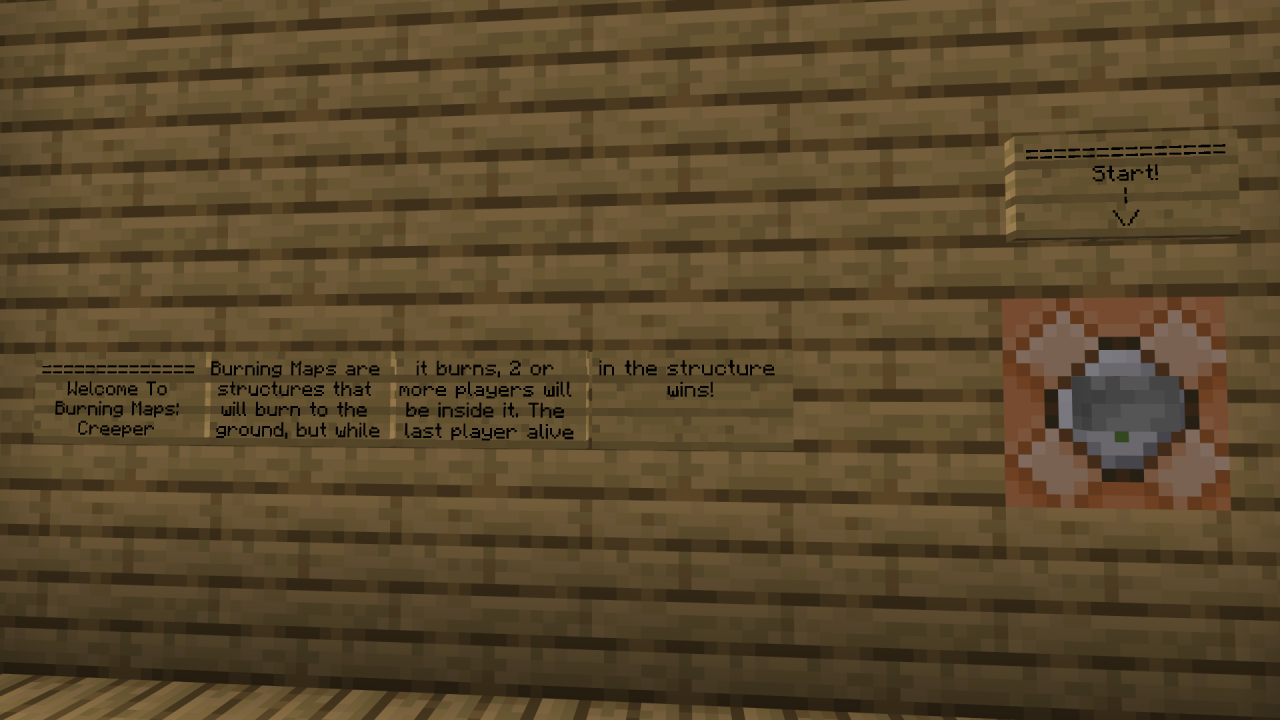 Creeper Burning Map Minecraft Map