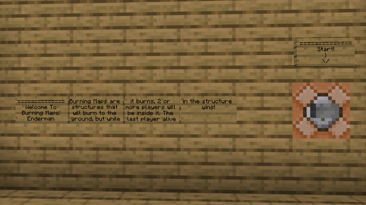 Enderman Burning Map Minecraft Map