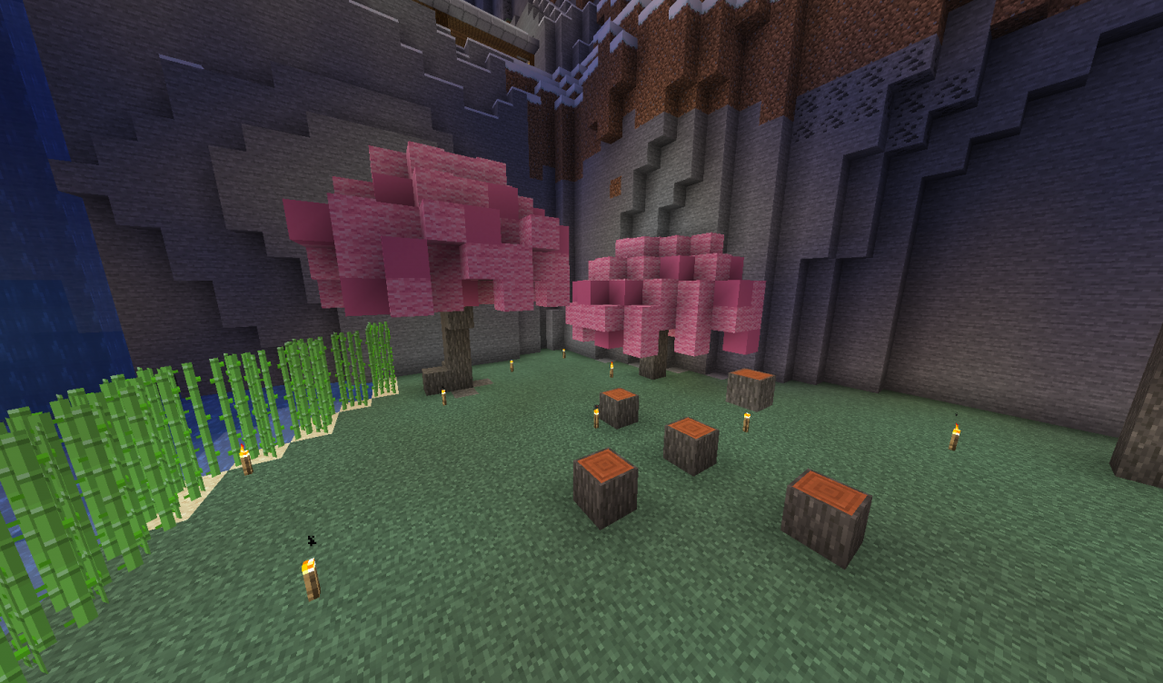 Sakura Garden with mini Zen garden Minecraft Map