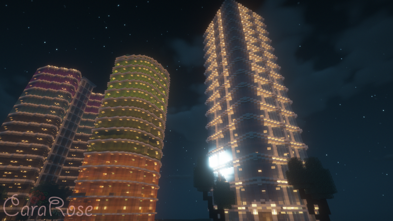 Diagonal Modern Skyscraper DT city #20 | Minecraft Timelapse Minecraft Map