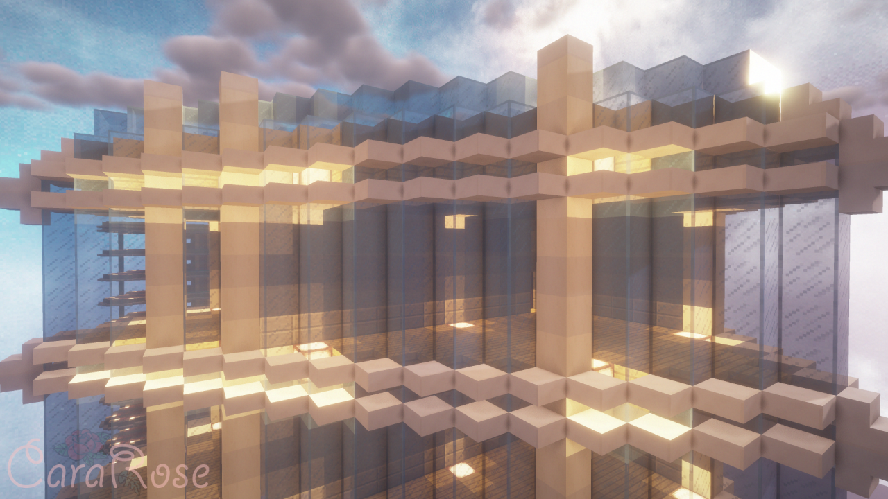 Diagonal Modern Skyscraper DT city #20 | Minecraft Timelapse Minecraft Map