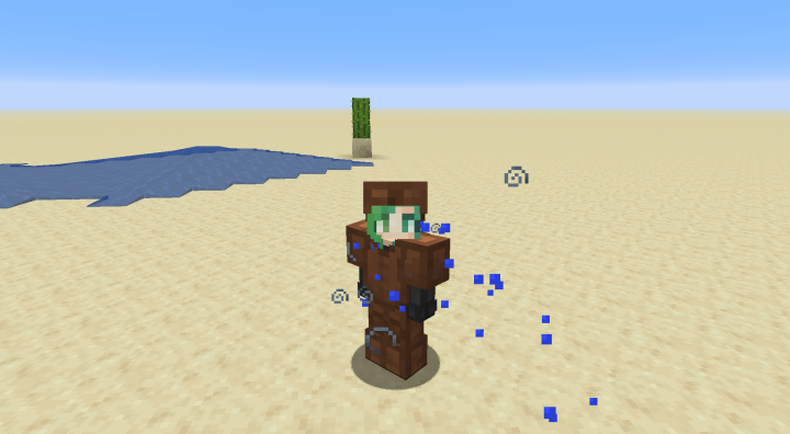 Wet effect after you leave water Minecraft Data Pack