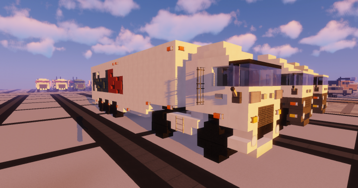 1.5:1 Scale Mercedes-Benz EUROPEAN Fedex Trucks Minecraft Map
