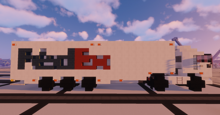 1.5:1 Scale Mercedes-Benz EUROPEAN Fedex Trucks Minecraft Map