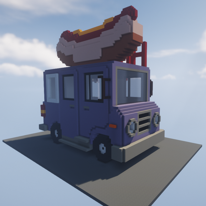 Retro Hot Dog Truck Minecraft Map