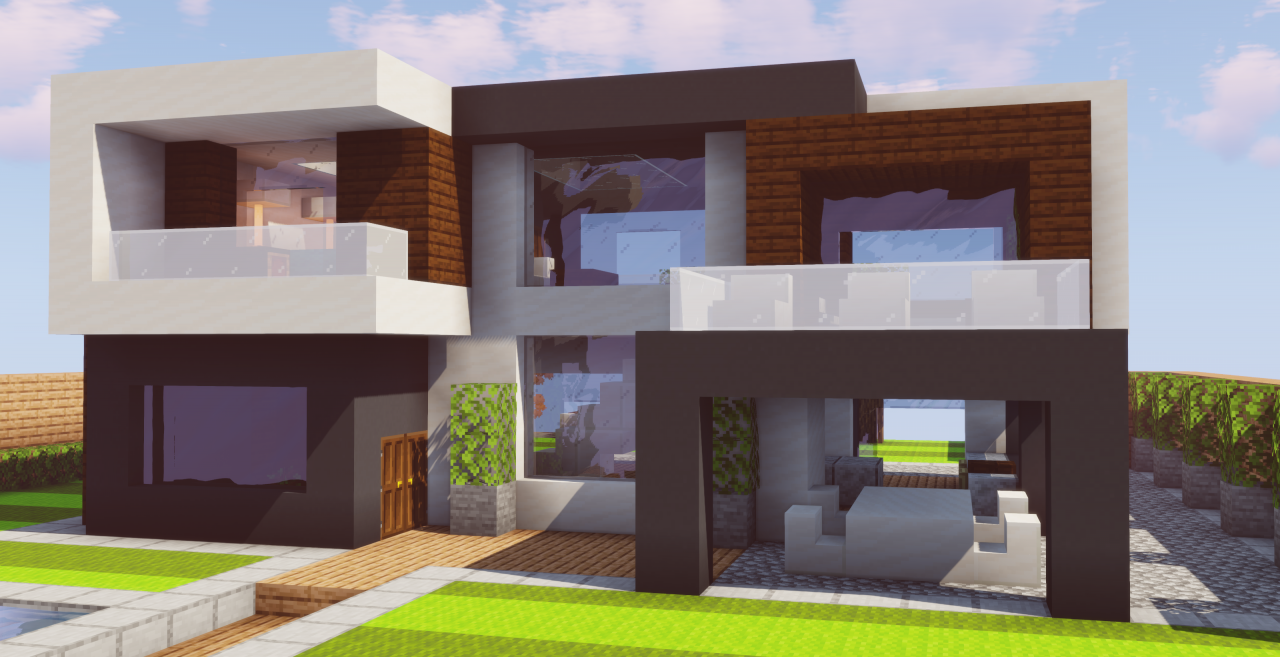 Square Modern House Minecraft Map