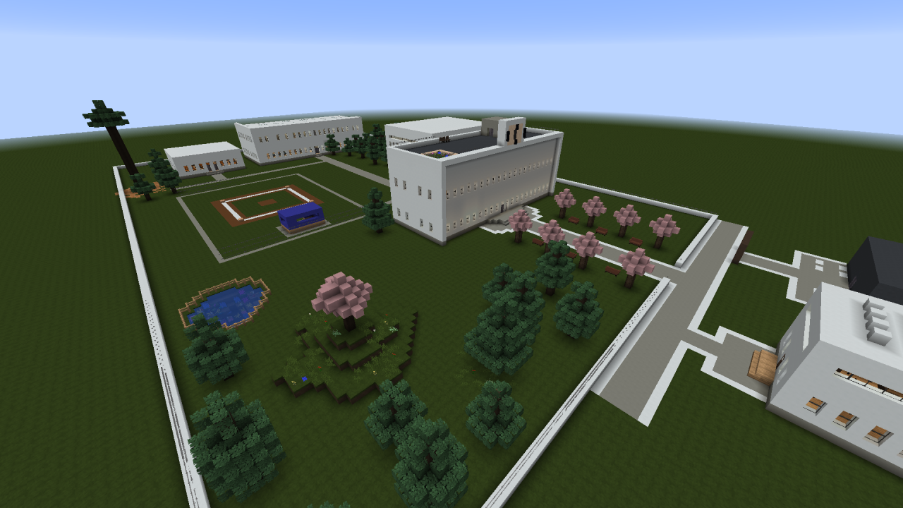 Japanese School and Town Minecraft Map