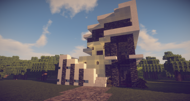 1 Chunk Modern House Minecraft Map
