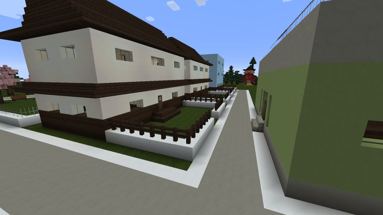 Japanese School and Town Minecraft Map