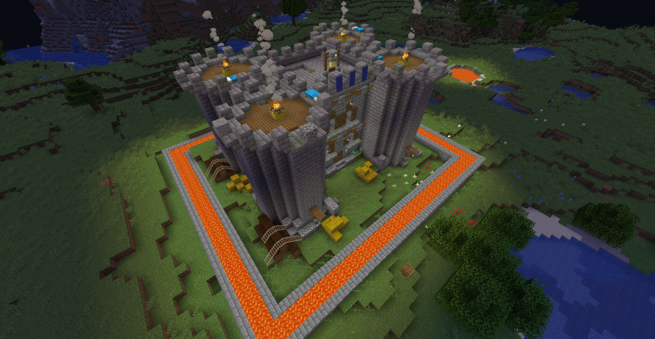 Illager Castle and Villager Castle Minecraft Map