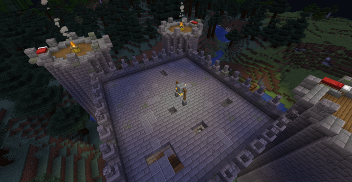 Illager Castle and Villager Castle Minecraft Map