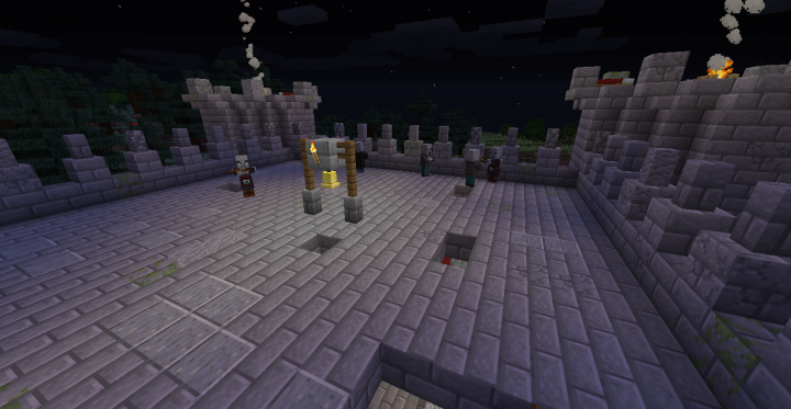 Illager Castle and Villager Castle Minecraft Map