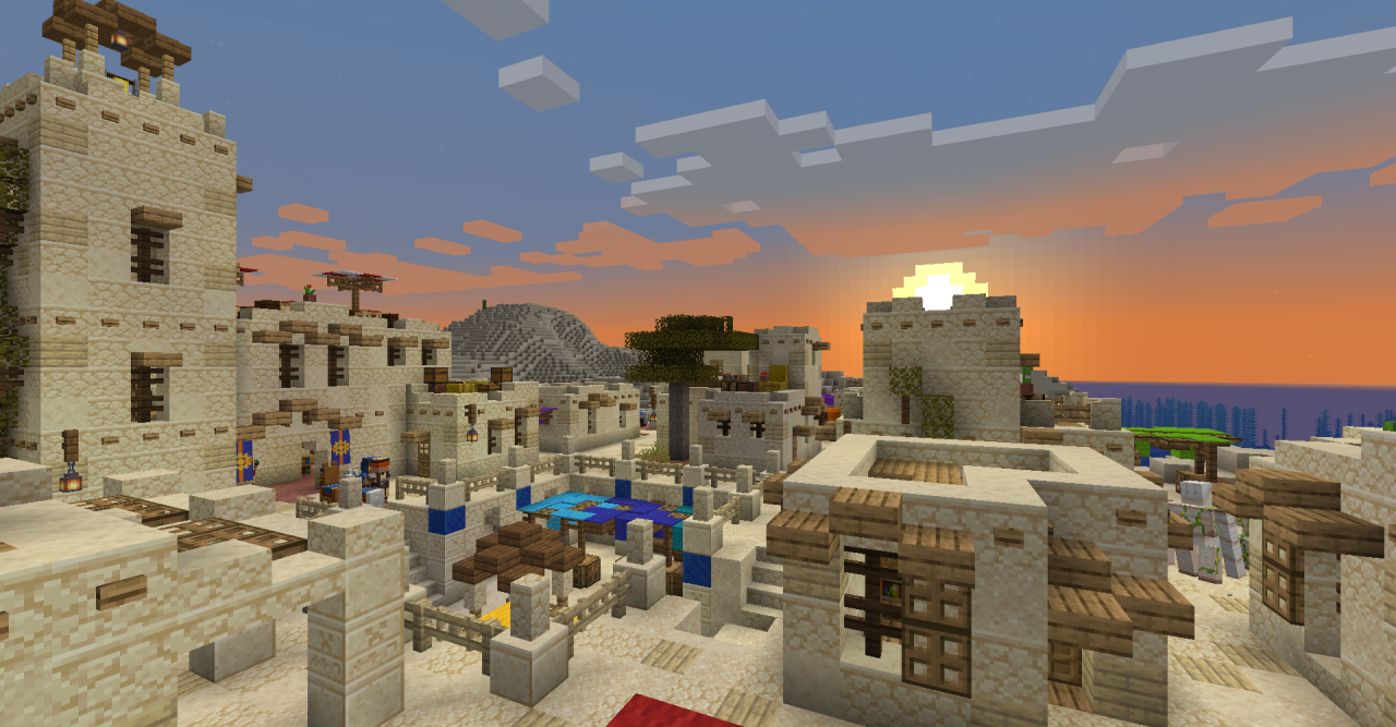 My first desert village Minecraft Map