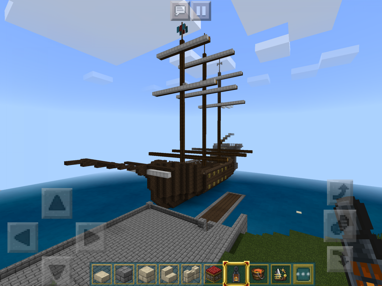 Shipping port, boat, Shipping house. Minecraft Map