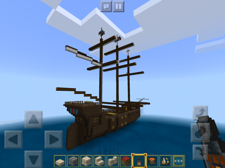 Shipping port, boat, Shipping house. Minecraft Map