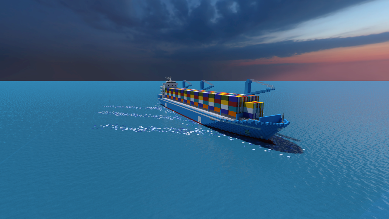 Massive Custom Container Ship | S.S. New Wave | By:CrazyMiner Minecraft Map