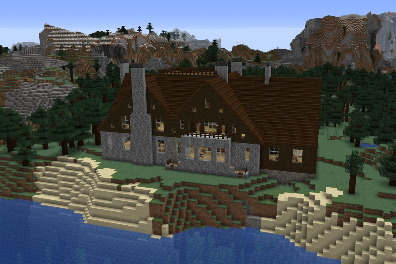 Seahall - Shingle-Style Oceanside Manor Minecraft Map