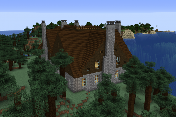 Seahall - Shingle-Style Oceanside Manor Minecraft Map