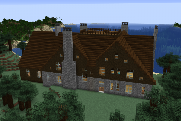 Seahall - Shingle-Style Oceanside Manor Minecraft Map