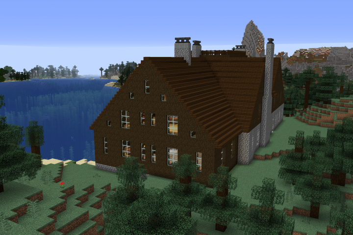 Seahall - Shingle-Style Oceanside Manor Minecraft Map