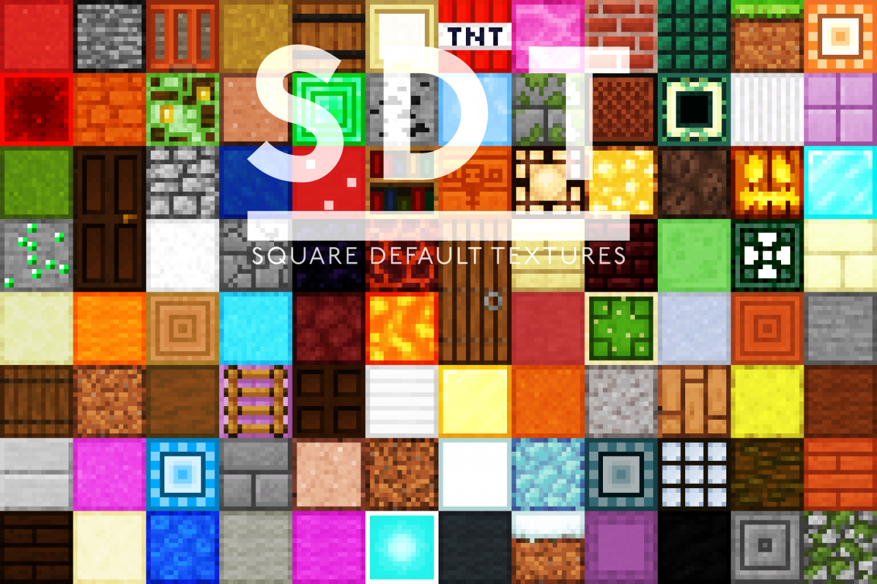 SDT (Square Default Textures) Minecraft Texture Pack