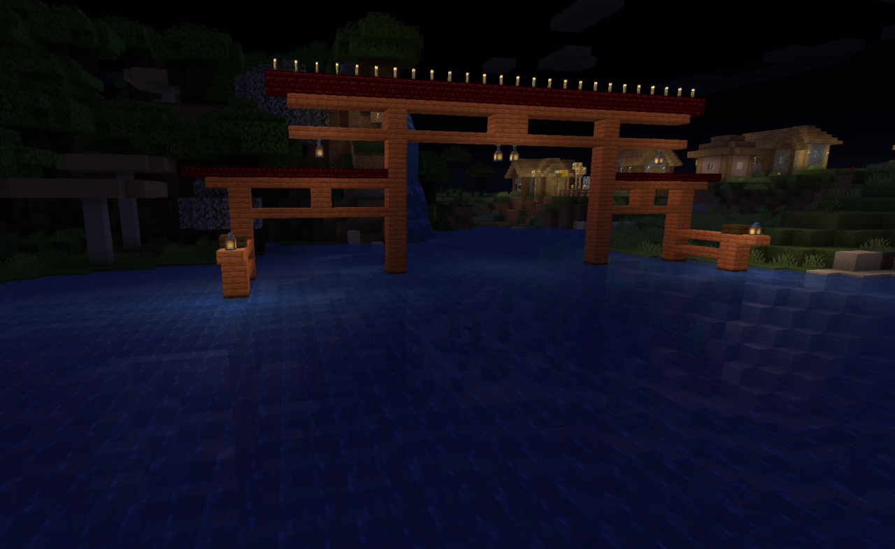 Japanese Torii Water Gate Minecraft Map