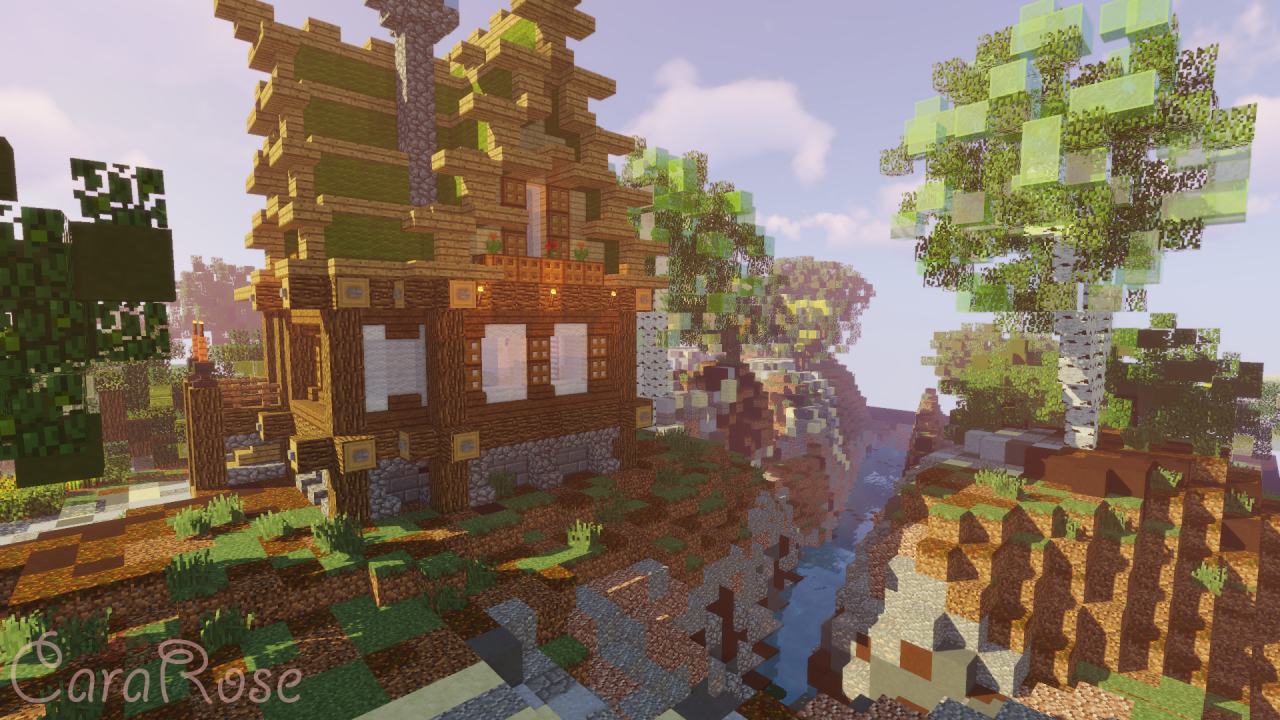 Medieval House | Autumn Landscape | Minecraft Timelapse Minecraft Map