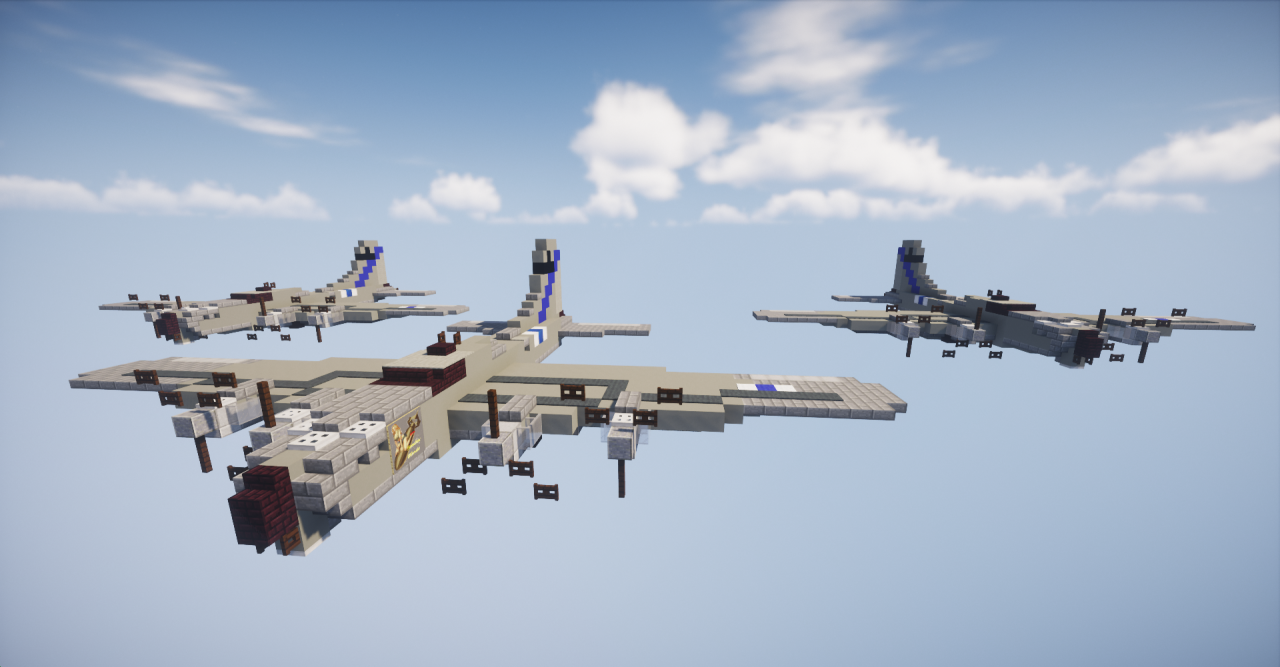 B-17 Flying Fortress | 1.5:1 scale Minecraft Map