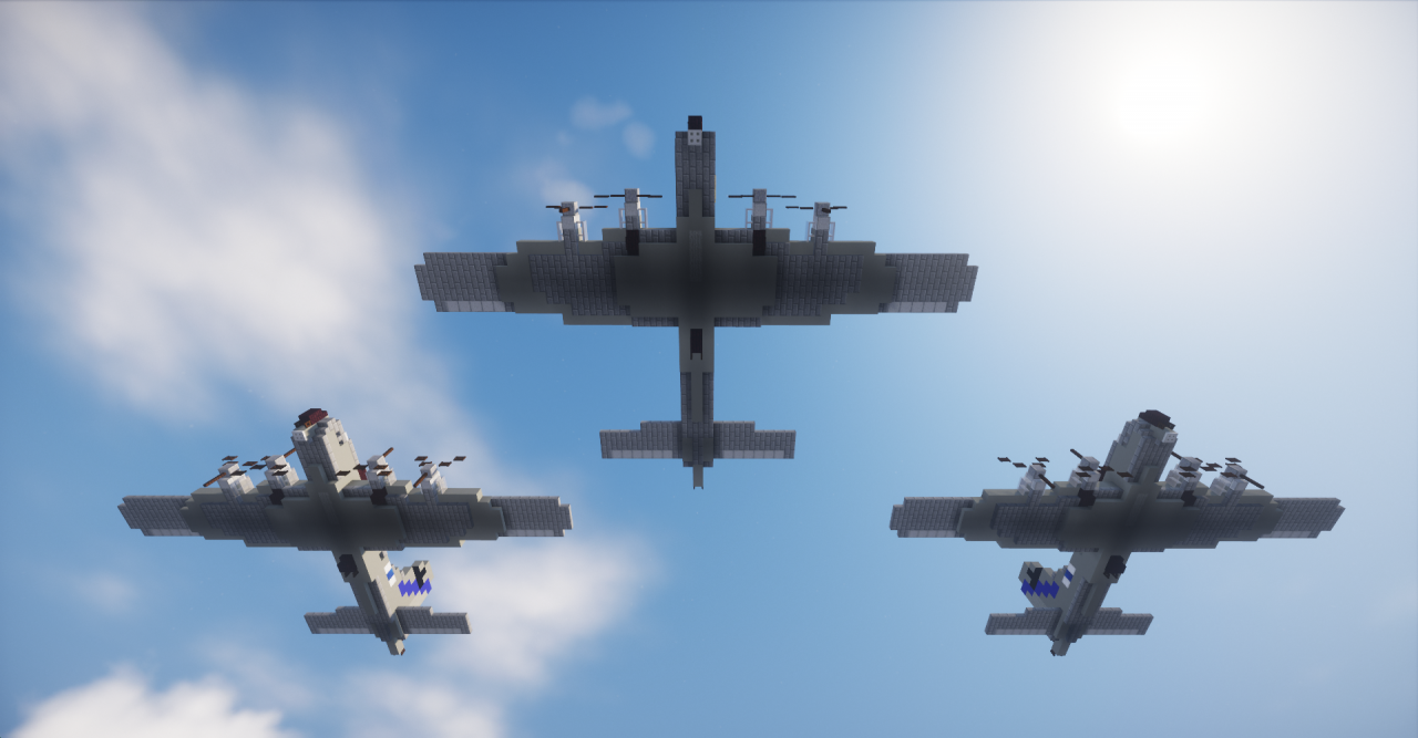 B-17 Flying Fortress | 1.5:1 scale Minecraft Map