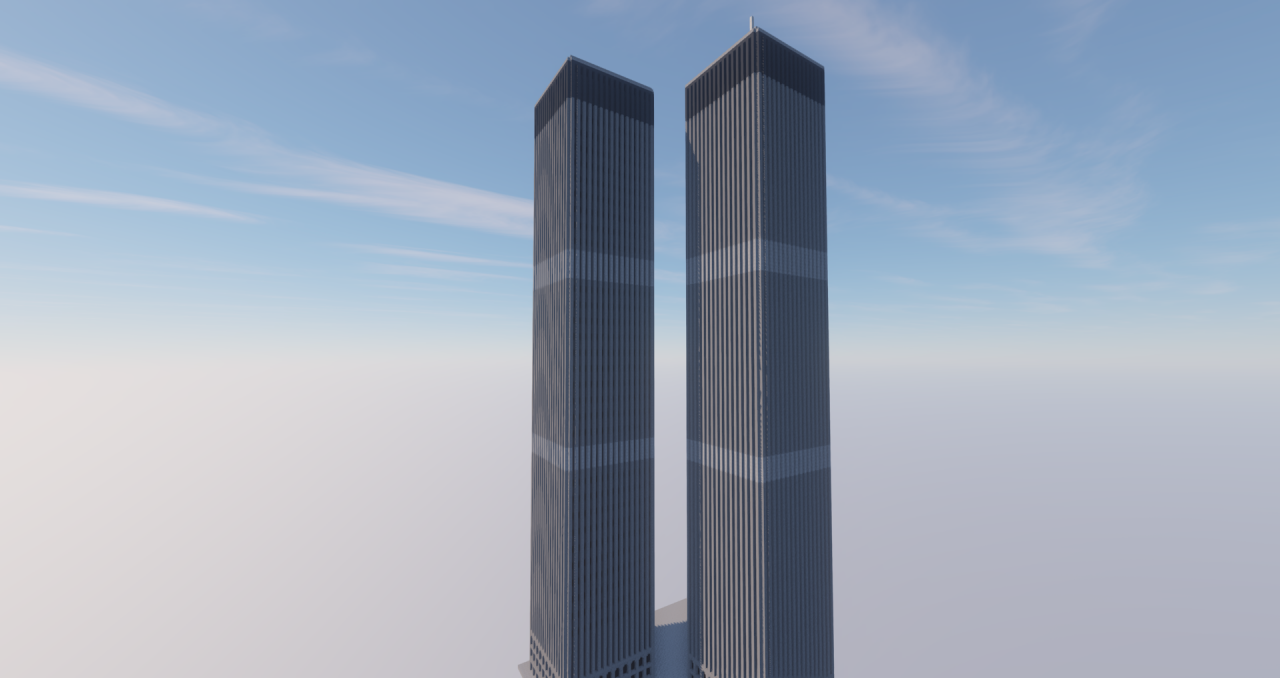 9/11 Memorial .5:1 scale recreation of World Trade Center Buildings ...