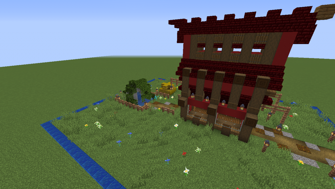 red medieval house Minecraft Map