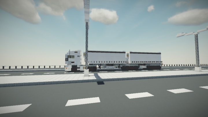Mercedes-Benz Actros Double Trailer Truck Minecraft Map