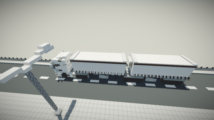 Mercedes-Benz Actros Double Trailer Truck Minecraft Map