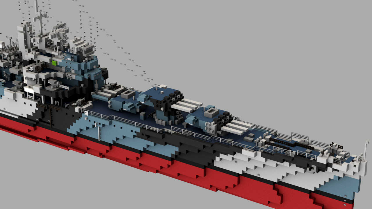 Brooklyn class cruiser - USS Honolulu (CL-48) Minecraft Map