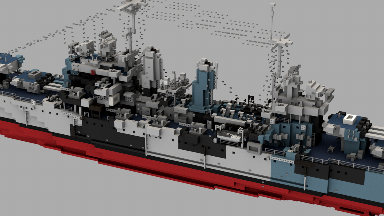 Brooklyn class cruiser - USS Honolulu (CL-48) Minecraft Map
