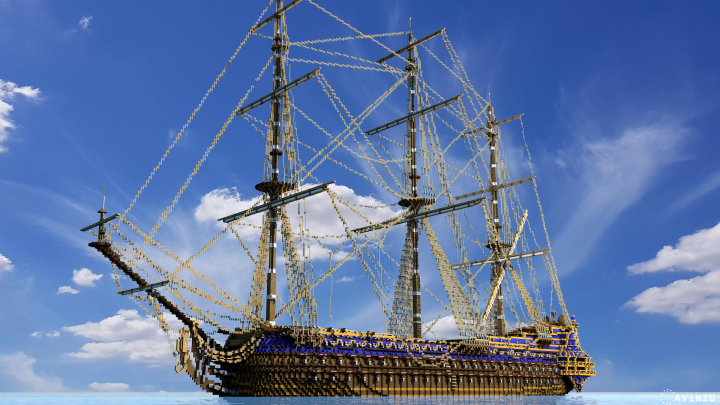 I built another big boat. Minecraft Map