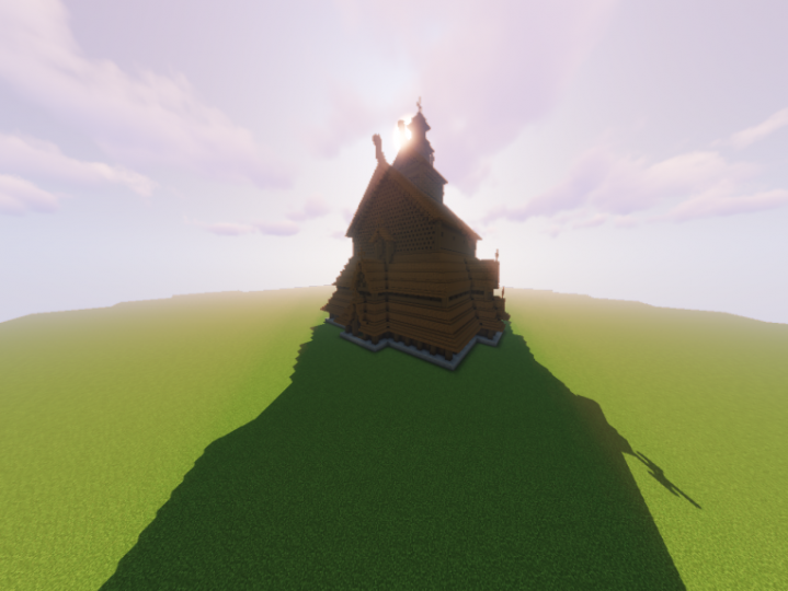 Wooden Norwegian Church - A Real Minecraft Project Minecraft Map