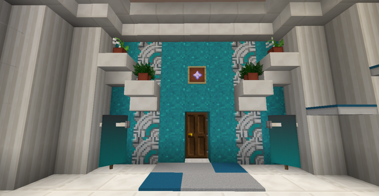 Bathroom cyan design Minecraft Map